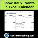 Build a Daily Events Calendar in Excel - Contextures Blog